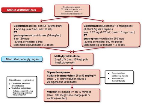 Asthme Algorithme Status Asthmaticus Urgence Chu Sainte Justine In