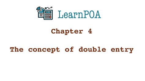 Chapter The Concept Of Double Entry LearnPOA