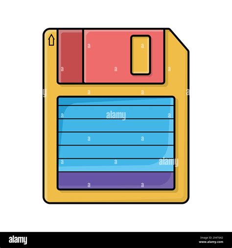retro floppy disk icon image vector illustration in yellow and blue