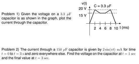 Solved V T V C UF Problem Given The Voltage On A Chegg