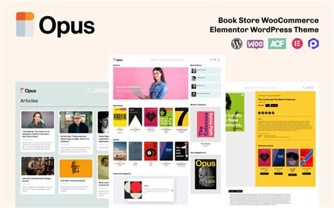Тема книжного магазина Woocommerce Opus Woocommerce шаблон для интернет магазина на Wordpress