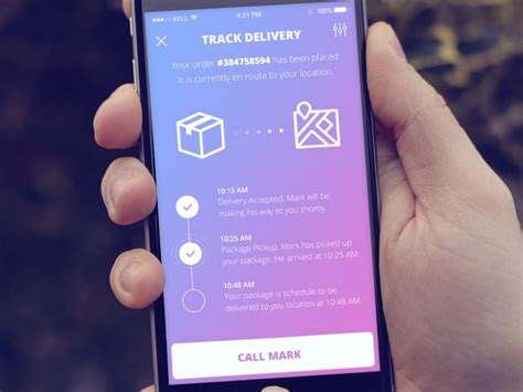Delivery Tracker UI By Matt Herrmann Delivery Service Sff Ui Inspiration Interface Design