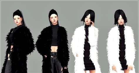 Sims 4 Fur Collar Jacket Accessory Fur Collar Jacket Sims 4 Mods