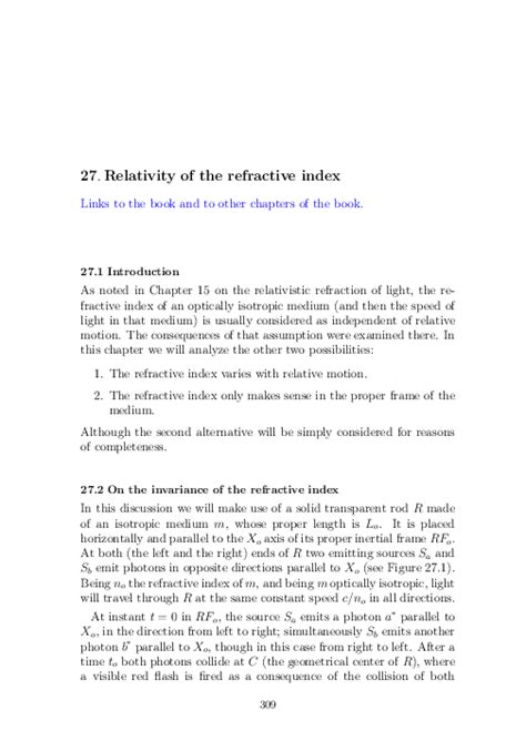 Pdf Relativity Of The Refractive Index