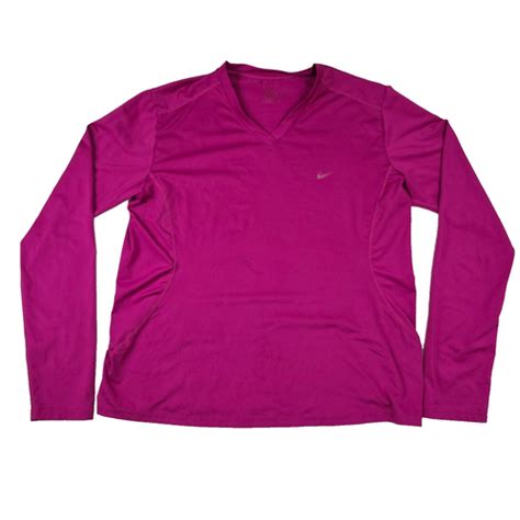Nike Team Womens Size Large Pink Crewneck Athletic Top Long Sleeve Ebay