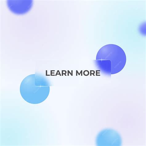 Premium Vector Learn More Trendy Glassmorphism Button