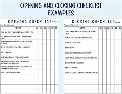 Dental Front Office Checklists Artofit