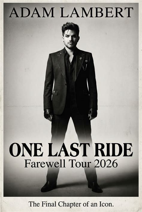 Adam Lambert Legacy Tour 2026” Adam Glittering Voices Facebook