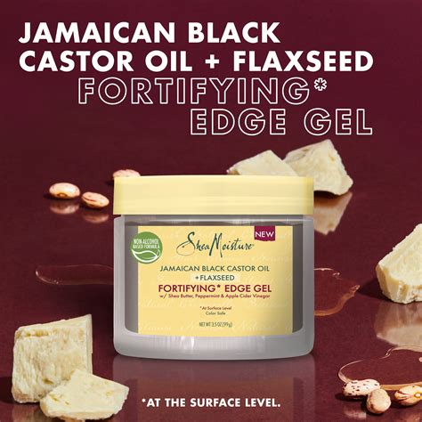 Sheamoisture Jamaican Black Castor Oil Flaxseed Black Edge Gel 35 Oz