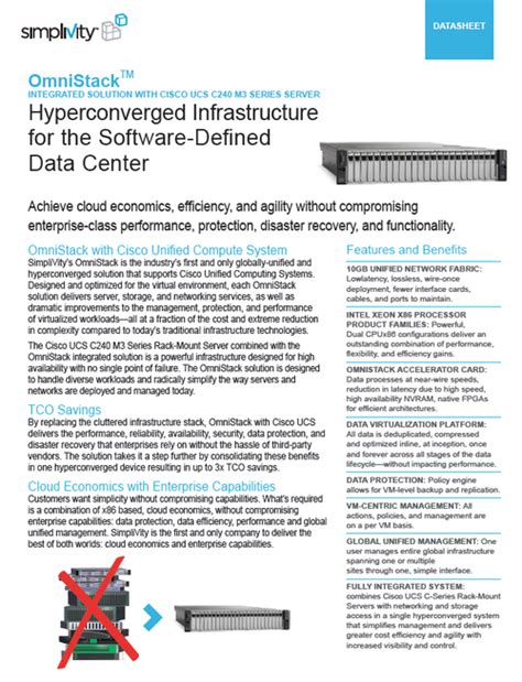 Simplivity Omnistack Hyper Converged Infrastructurefor The Software Defineddata Center Data