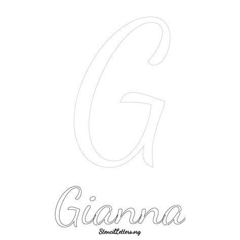 Gianna Free Printable Name Stencils With 6 Unique Typography Styles And
