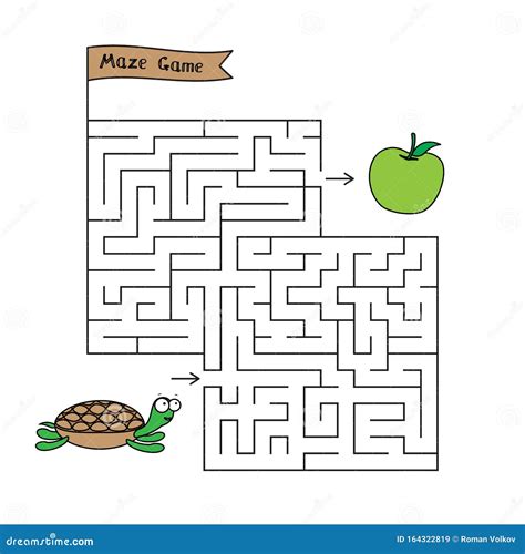 cartoon turtle maze game stock vector illustration of happy 164322819