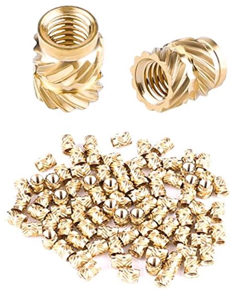 100pcs 3d Printing Brass Nuts M3 Threaded Inserts Female Thread