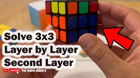 Middle Layer How To Solve A 3x3 Rubik Cube Second Layer Youtube
