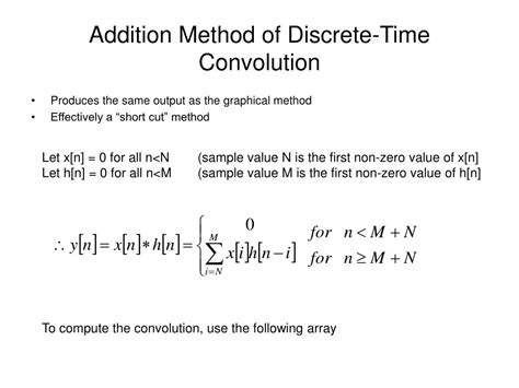 Ppt Discrete Time Convolution Powerpoint Presentation Free Download