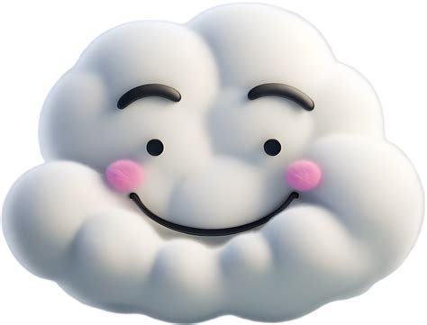 A Fluffy Cloud Shaped Like A Face Ai Generated 45378439 Png
