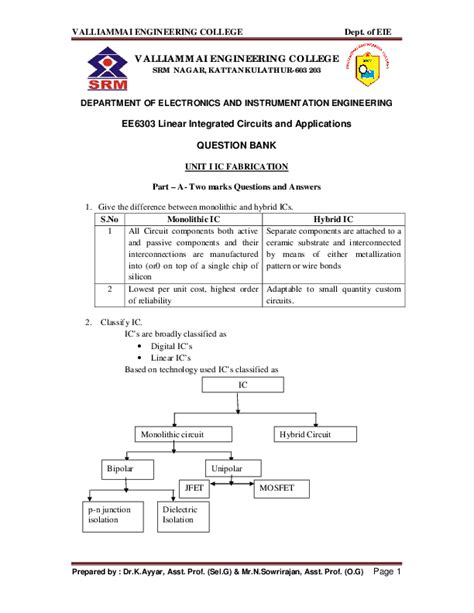 Pdf Linear Integrated Circuits And Applications Question Bank