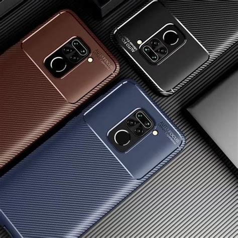 Jual Case Redmi Note 9 Rugged Armor Silicone Carbon Soft Casing Biru Jakarta Utara Pine