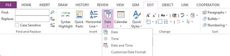 OneNote Insert Customize Format Date Time Office OneNote Gem Add Ins