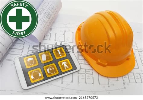 Safety First Workplace Sign Banner Stock Illustration 2168270573