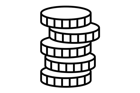 Coins Outline Icon Graphic By Mahi Icons · Creative Fabrica
