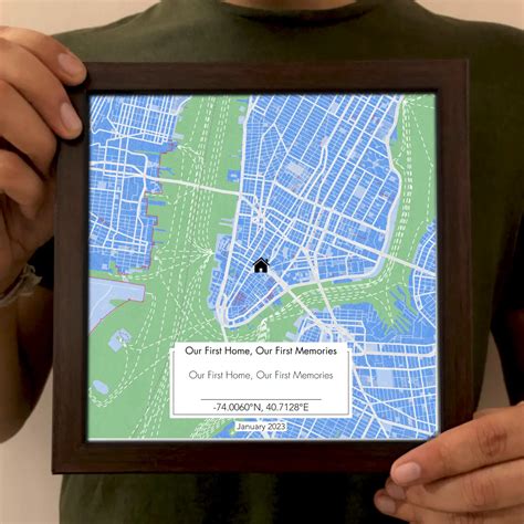 First Home Memory Map Pine And Lime