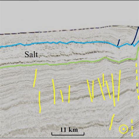 2d Seismic Section Of The 3d Data From The Northern Margin Showing The