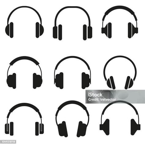 헤드폰은 아이콘 벡터 일러스트 레이 션의 설정 Dj에 대한 스톡 벡터 아트 및 기타 이미지 Dj 개성 개념 개인 장식품 Istock