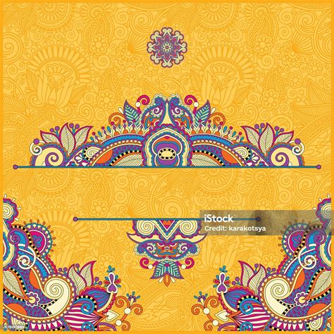 노란색 초대 카드를 깔끔함 민족적 배경 알무데나 Orname 2015년에 대한 스톡 벡터 아트 및 기타 이미지 2015년 깔끔한 노랑 Istock