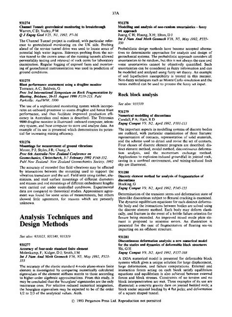 Pdf Discontinuous Deformation Analysis A New Numerical Model For The