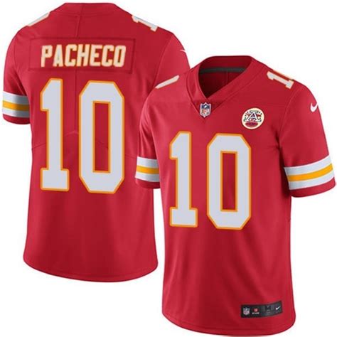 男子 Nfl 堪薩斯城酋長隊 Isiah Pacheco Red 限量美式足球比賽球衣 蝦皮購物
