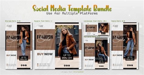 Premium Psd Set Of Editable Multiple Sizes Social Media Template With
