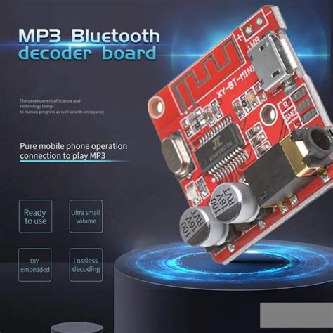 Red Color Xy Bt Mini Mp3 Bluetooth Decoder Board 5v Mini Amplifier