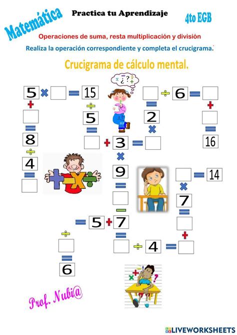 Operaciones De Free Interactive Worksheets 1843274
