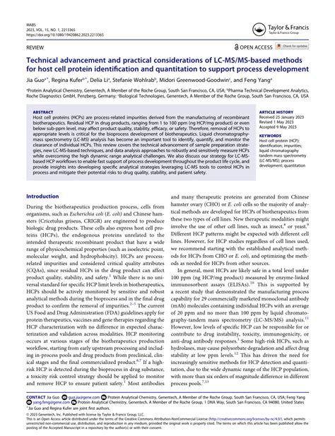 Pdf Technical Advancement And Practical Considerations Of Lc Msms