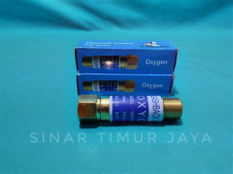 Flashback Arrestor Untuk Pengaman Regulator Oxygen Flashback Oxy Biru Lazada Indonesia