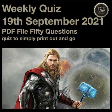 Weekly Quiz 19th September 2021 PDF Print