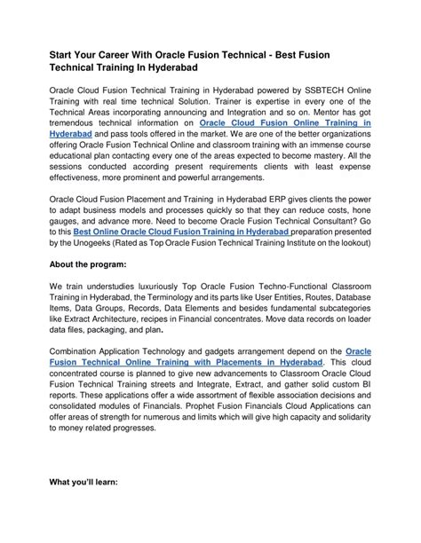 Ppt Best Oracle Cloud Fusion Technical Training Institute In Hyderabad Powerpoint Presentation