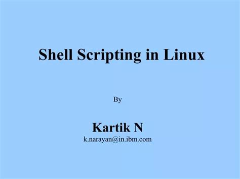 Ppt Shell Scripting In Linux Powerpoint Presentation Free Download