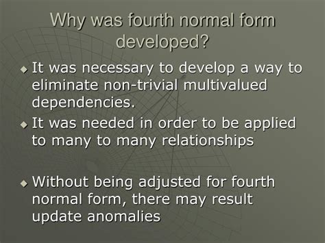 Ppt Multivalued Dependencies Fourth Normal Form Powerpoint