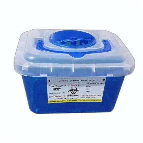 5 Litre Blue Sharps Container At Rs 70 Piece Sharps Disposal