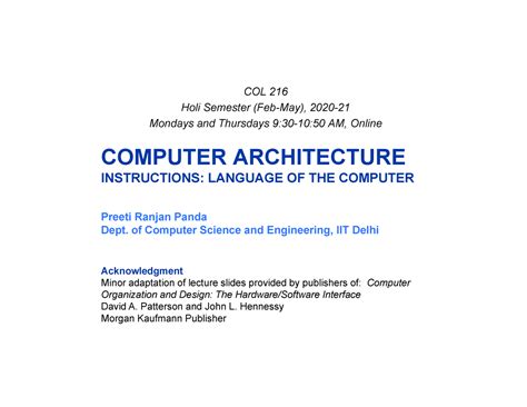 Chapter Assembly Language COMPUTER ARCHITECTURE INSTRUCTIONS LANGUAGE OF THE COMPUTER