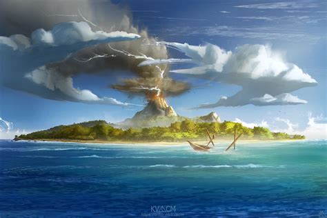 Volcano Island By Kvacm On Deviantart