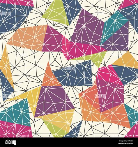 Wireframe Abstract Surface Seamless Pattern Stock Vector Image And Art Alamy