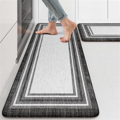 Kimode Anti Fatigue Kitchen Mat For Floor 2pckitchen Rugs