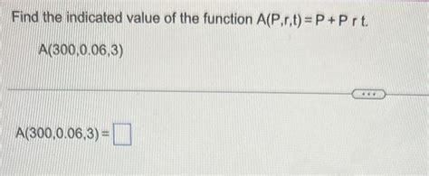 Solved Find The Indicated Value Of The Function Chegg