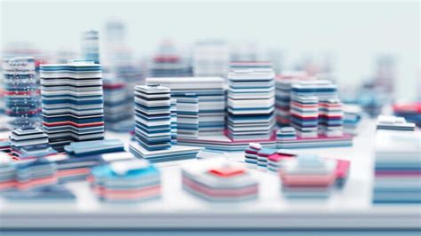 Premium Ai Image Abstract Multilayered Cityscape Model