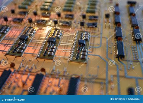 Close Up Of Microprocessor Technology The Internal Structure Of The