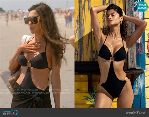 Wornontv Rullas Black Ring Detail Swimsuit On The Real Housewives Of