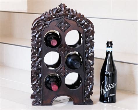 Large Wine Rack Wooden Vintage Solid Wood Housewarming T Countertop